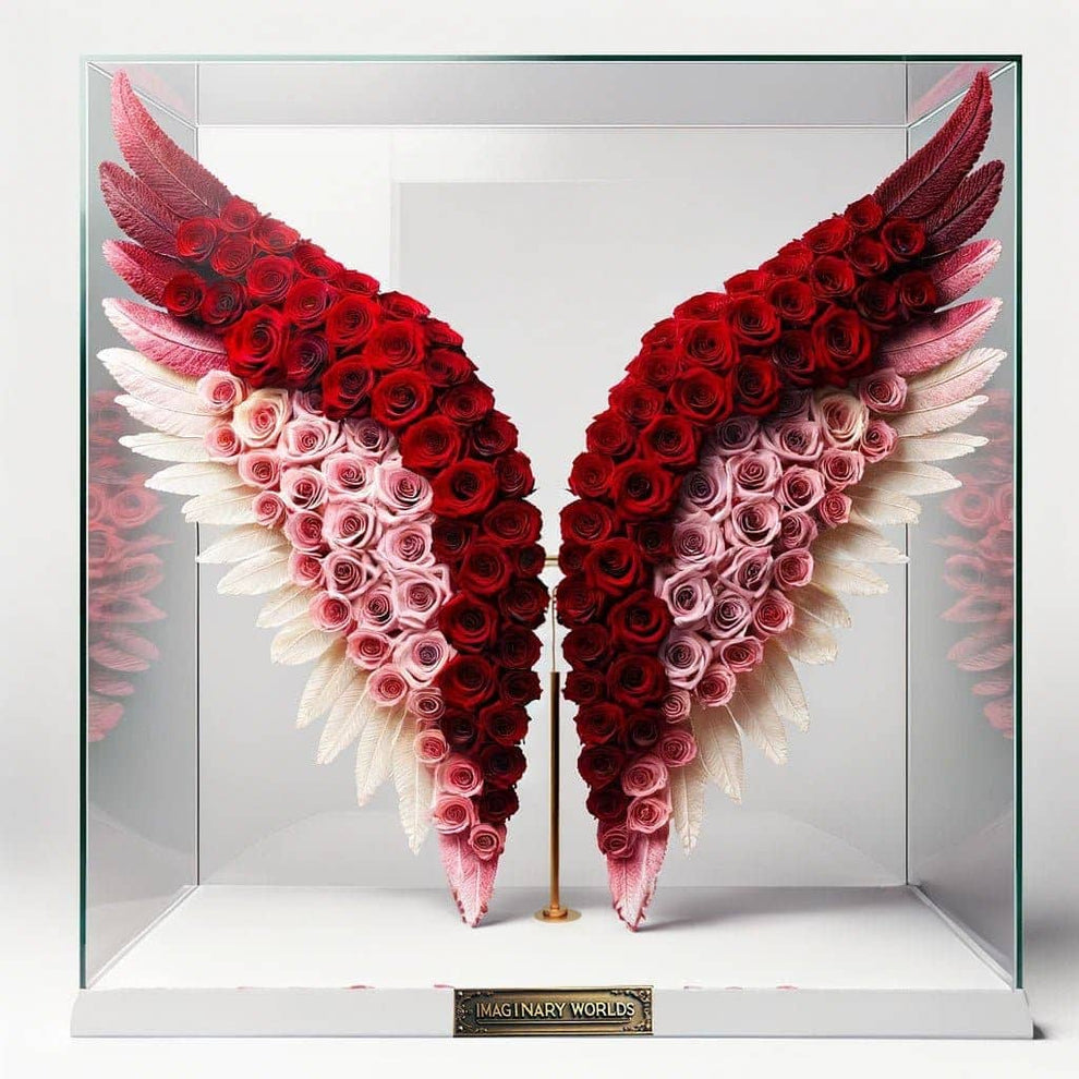 Blush Harmony Angel Wings – Preserved Roses at Imaginary Worlds
