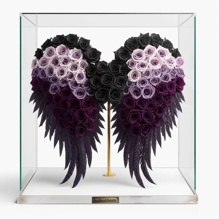 Midnight Mystique Angel Wings – Preserved Roses at Imaginary Worlds