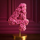 Pink Rose Eternal Number 4 Lamp – Preserved Roses at Imaginary Worlds