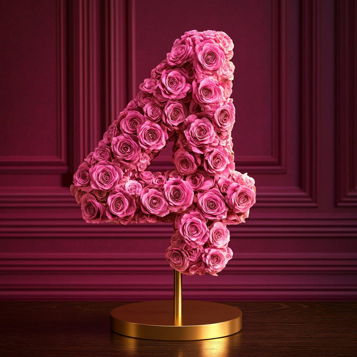 Pink Rose Eternal Number 4 Lamp – Preserved Roses at Imaginary Worlds