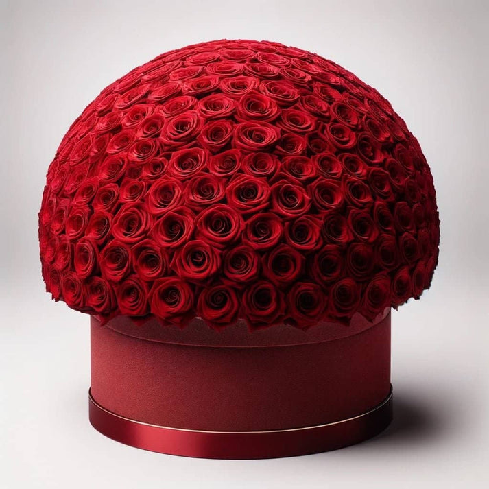 Ramo Buchon Red Velvet Majesty – Preserved Roses at Imaginary Worlds