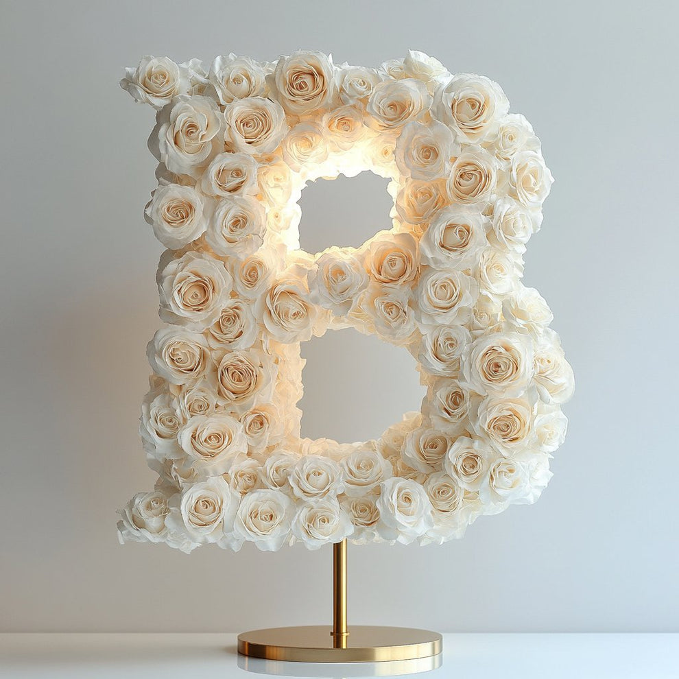 Standing Letter B Lamp – Preserved Roses at Imaginary Worlds